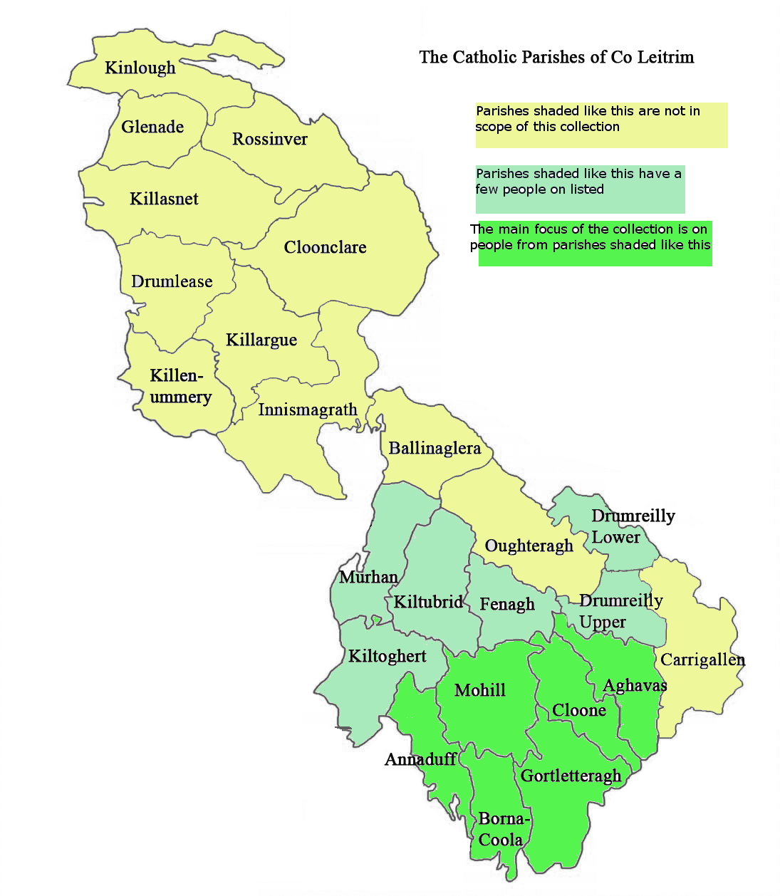 Your Leitrim Ancestors - Places: Map